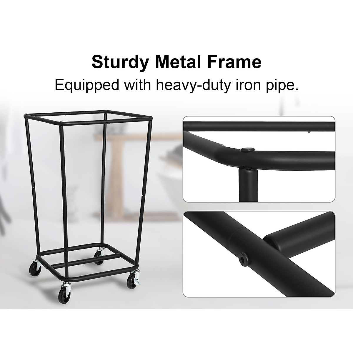 StorageWorks Laundry Hamper with Wheels, 160L Large Hampers for Laundry Rolling Laundry Basket, Dirty Clothes Hamper for Hotel, Home, Closet, Dorm, Beige, 1-Pack