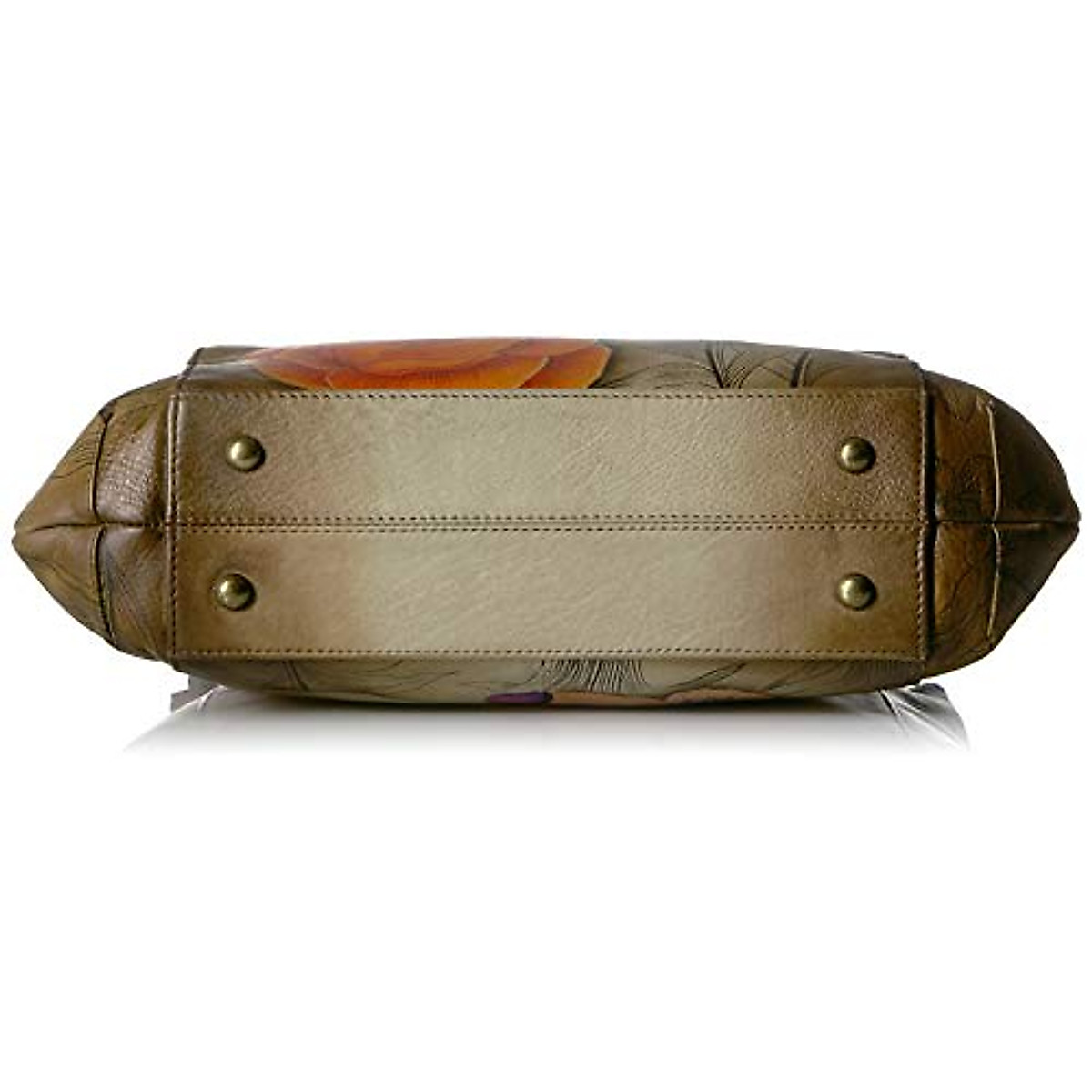 Anna by Anuschka Medium Slim Shoulder Bag, Floral Paradise Tan