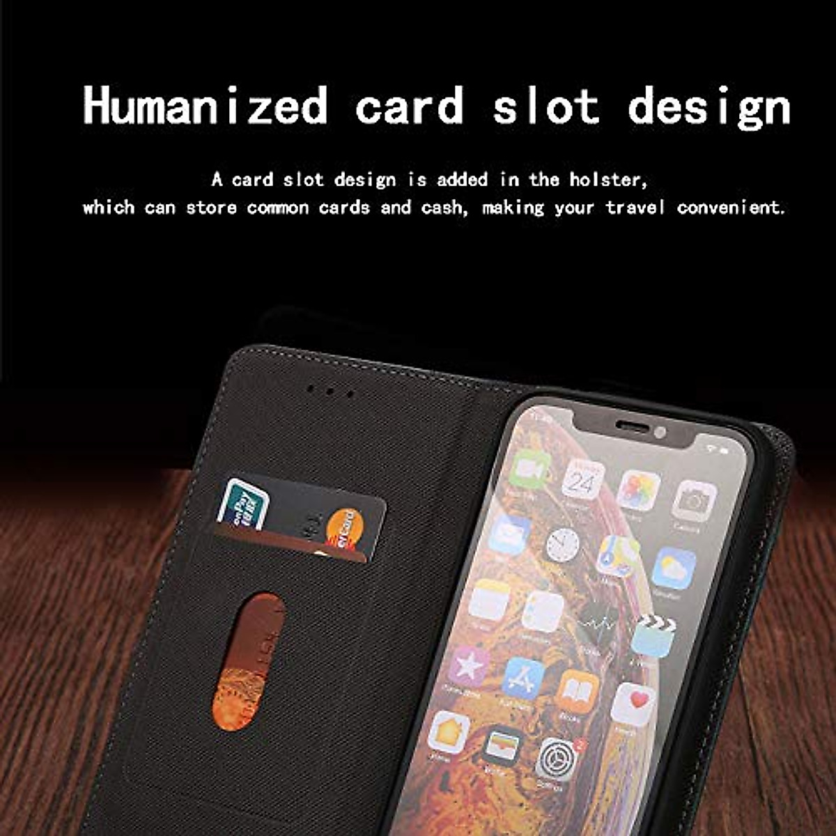 YLYT Shockproof - Red Flip Leather TPU Silicone Retro Cover with Stand Wallet Case for Oppo Reno2 6.5 inch with Card Slots