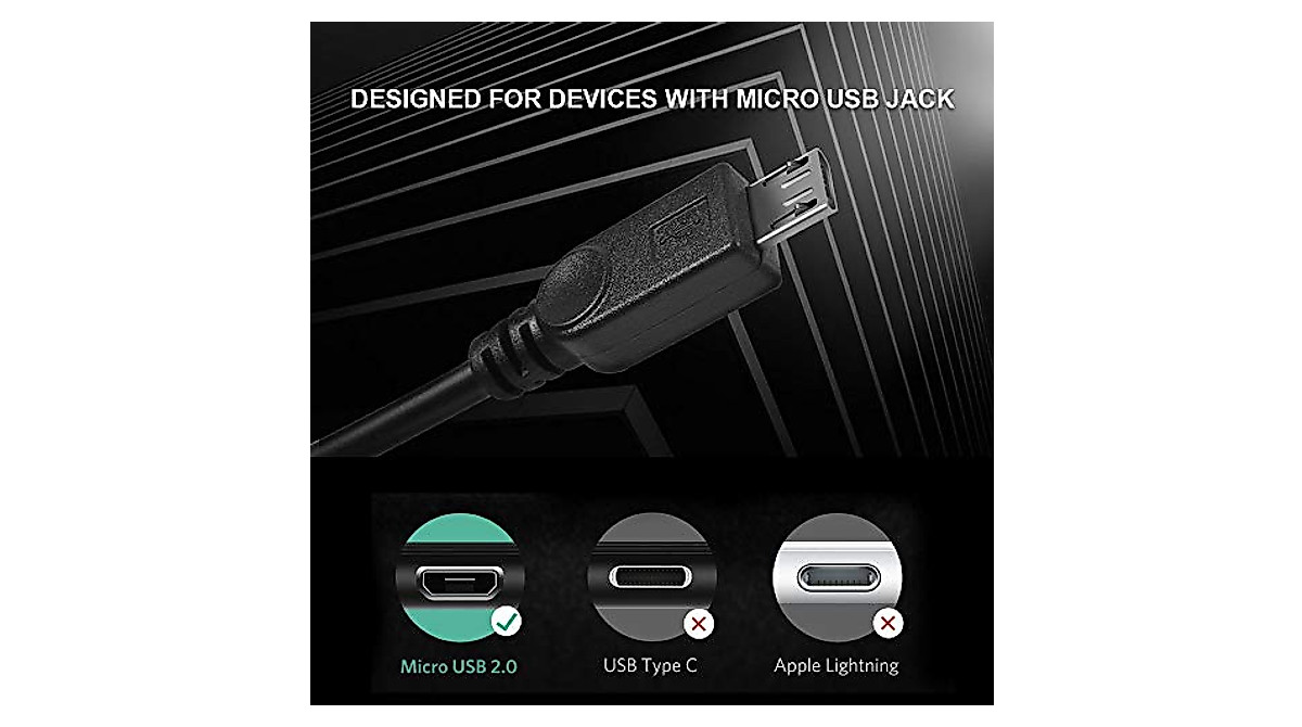 UCEC Dual Micro USB Splitter Cable - Charge 2 Devices