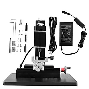 Mini Metal Lathe, 60W 100-240V 12000RPM TZ20005M Mini Wood Lathe DIY Miniature Milling Machine Miller, Milling Cutter with Two Cutting Edges