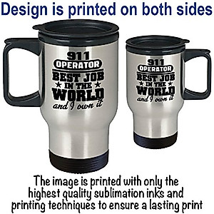 me,myself & i DESIGNS Cow Coffee Travel Mug Good Moooning Cowfee Time 14 oz Stainless Steel Travel Tumbler Handled Gift