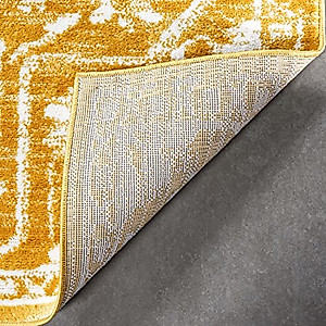 Well Woven Dazzle DISA Gold Vintage Bohemian Oriental Distressed 5x7 (5'3" x 7'3") Area Rug