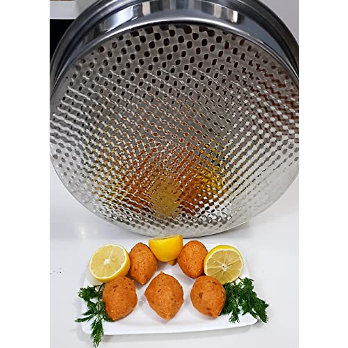 Stainless Steel Raw Meatball Tray 15" (Turkish Cig Kofte)