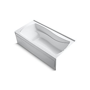KOHLER K-1259-RA-0 Mariposa 72-Inch x 36-Inch Alcove Bath with integral apron, integral flange and right hand drain, White