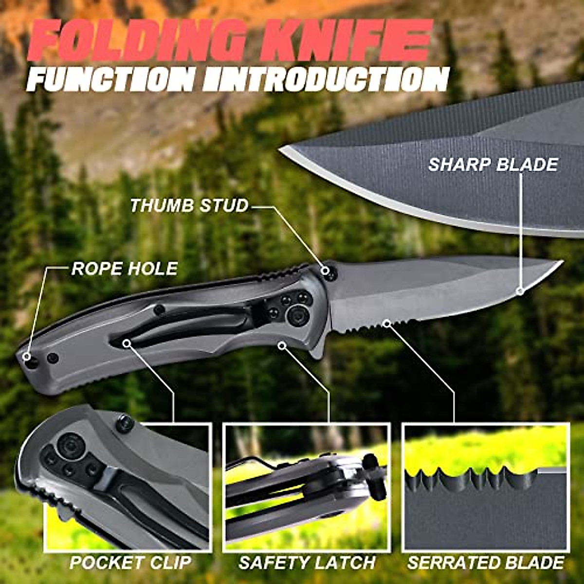 ZAVIT Gifts for Him Husband Men Dad,I LOVE YOU Pocket Knife,Anniversary Birthday Gifts Ideas,Christmas Stocking Stuffers Gifts for Men,Valentines Day Gifts for Boyfriend,Fathers Day Him Unique Gifts