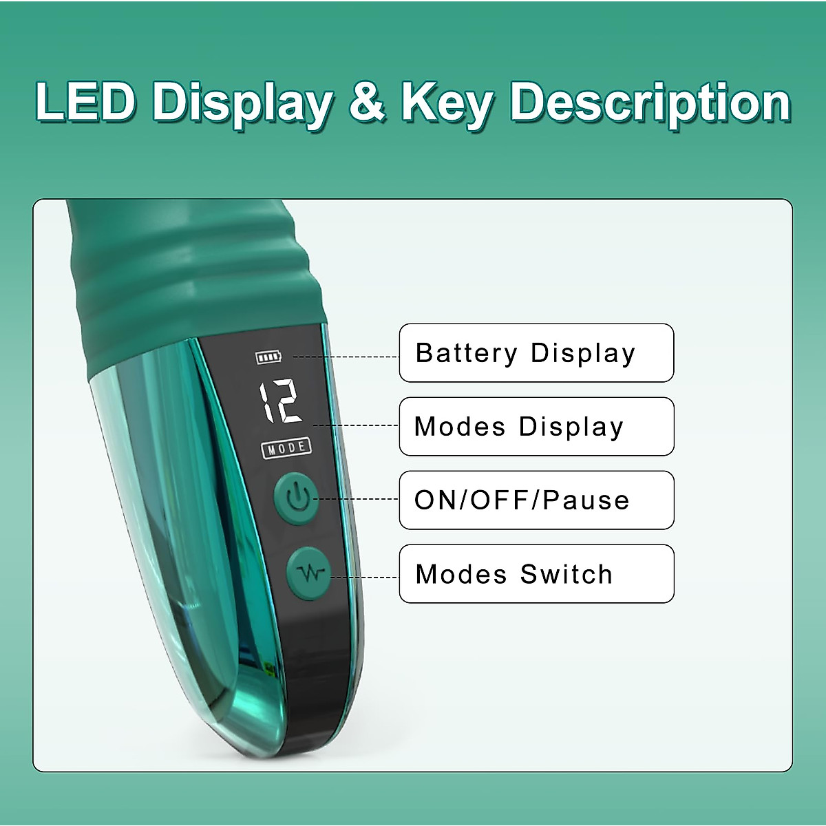 G Spot Dildo Vibrator Sex Toys - Adult Sex Toys Realistic Anal Dildo for Women with LED Display, 12 Powerful Vibrations Clitoris Vibrator Wand Sex Toys for Female Male G Spot Anal Stimulation