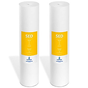 Express Water – 2 Pack Sediment Replacement Filter – Whole House Replacement Water Filter – SED High Capacity Water Filter – 5 Micron Water Filter – 4.5” x 20” inch…