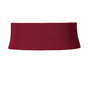 Aecibzo Women's Wide Elastic Waist Belt Waistband Plus Stretchy Cinch Belts (Fit waist 27"-33.5", Red)