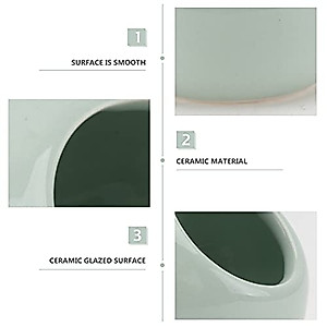 POPETPOP Small Animal Pet House Ceramic Nest Cool Bed Hamster Hideout House Hut Cave for Chinchillas Hamster Gerbils Hedgehog Green