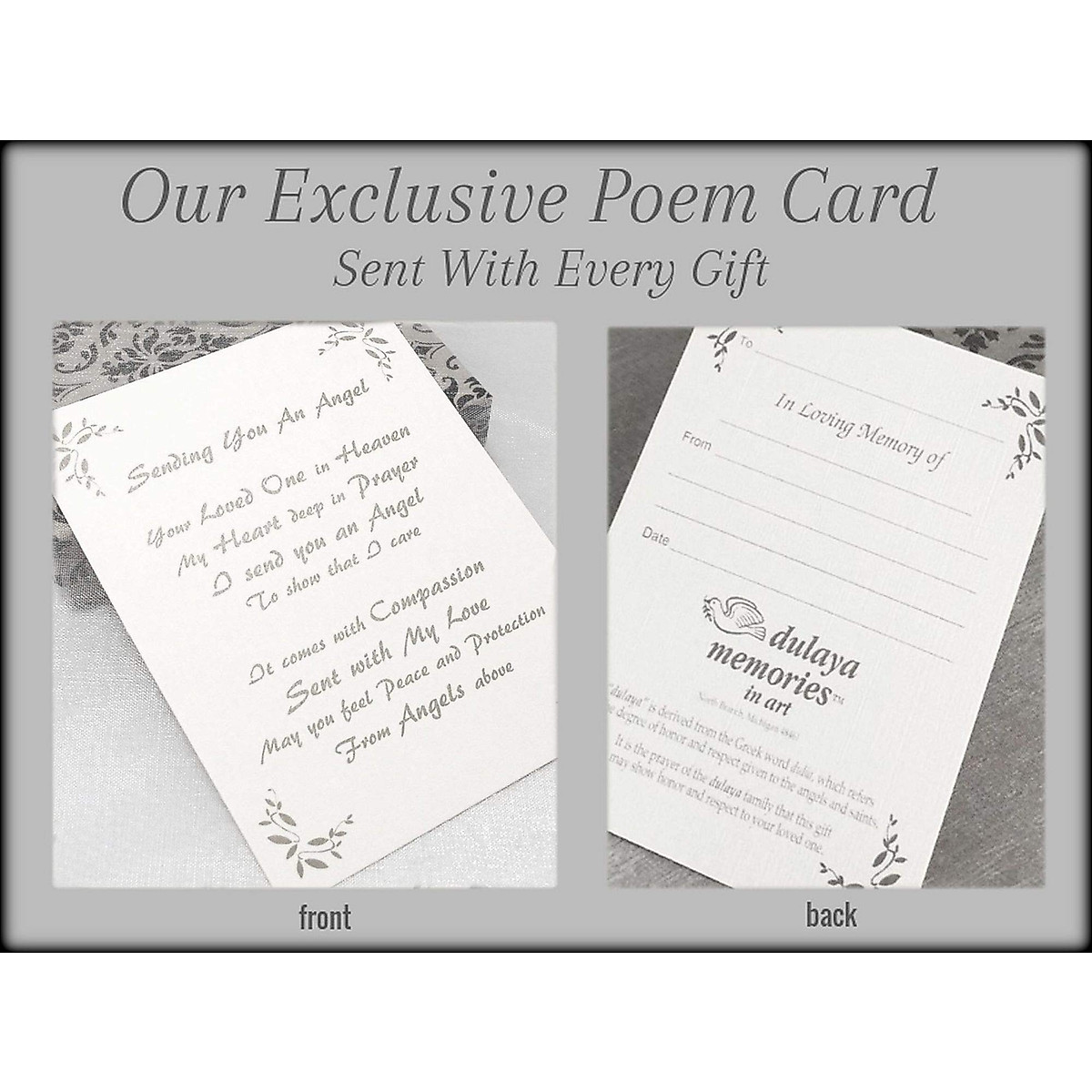 Cuddly Children's Sympathy Gift for Grieving Child, Stuffed Animal Angel Bear Plush with Gift Bag and Card for Memorial Funeral Present, Comfort Children for Loss of Loved One