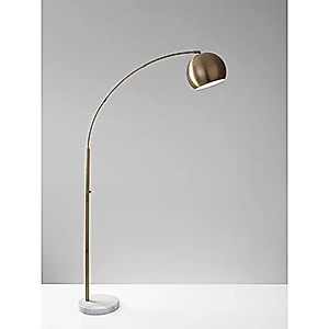 Adesso 5170-21 Astoria Arc Lamp, 78 in., 100W Incandescent/26W CFL, Antique Brass Finish, 1 Floor Lamp