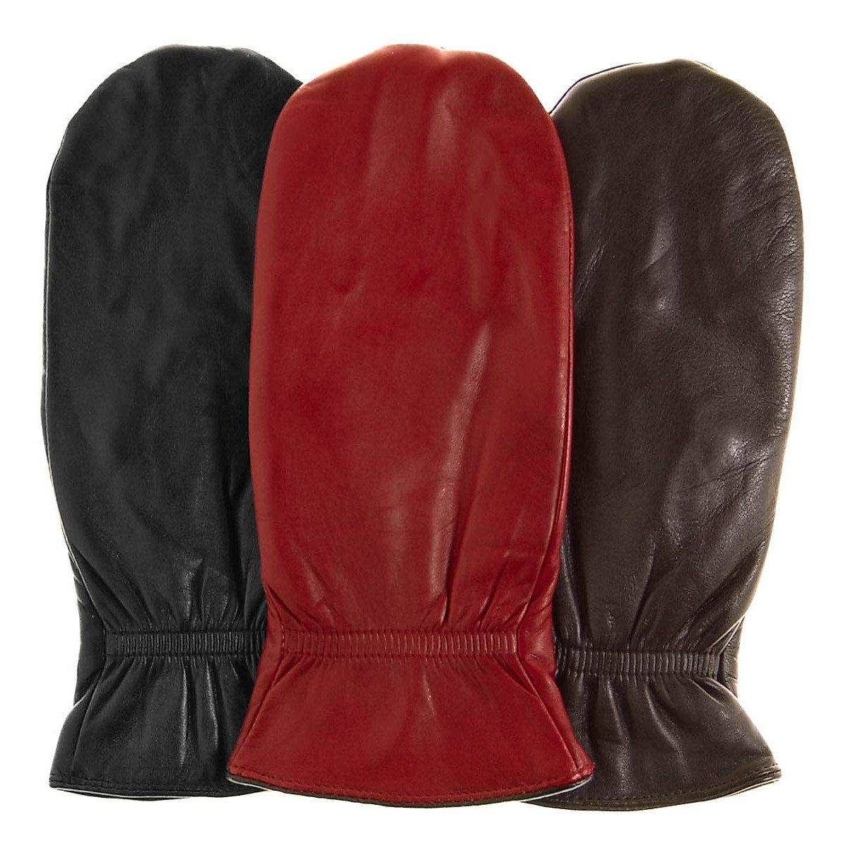 Pratt and Hart Breckenridge Women’s Leather Mittens with Finger Liners Size M Color Black