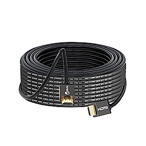 iBirdie 4K HDR HDMI Cable 50 Feet in-Wall CL3 Rated 4K60Hz (HDR10 8/10bit 18Gbps HDCP2.2 ARC) High Speed Ultra HD Shielded Cord Compatible with Apple-TV PS4 Xbox PC