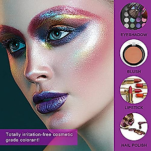 Mica Powder - 30 Pearlescent Epoxy Resin Color Pigments Set- Natural Cosmetic Grade Pigment for Soap Dye, Lip Gloss, Nail Polish, Makeup, Epoxy Resin, Candle Making, Bath Bombs, Slime, 5g/0.18oz