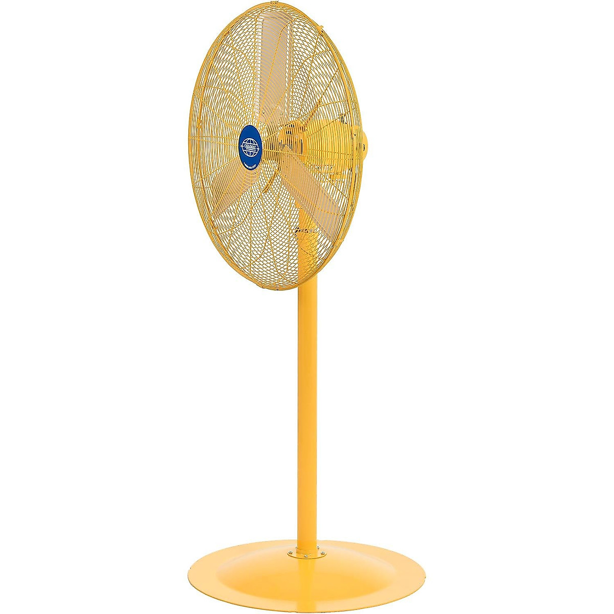 Deluxe Oscillating Pedestal Fan, 30" Diameter, Safety Yellow, 1/2HP, 10000CFM