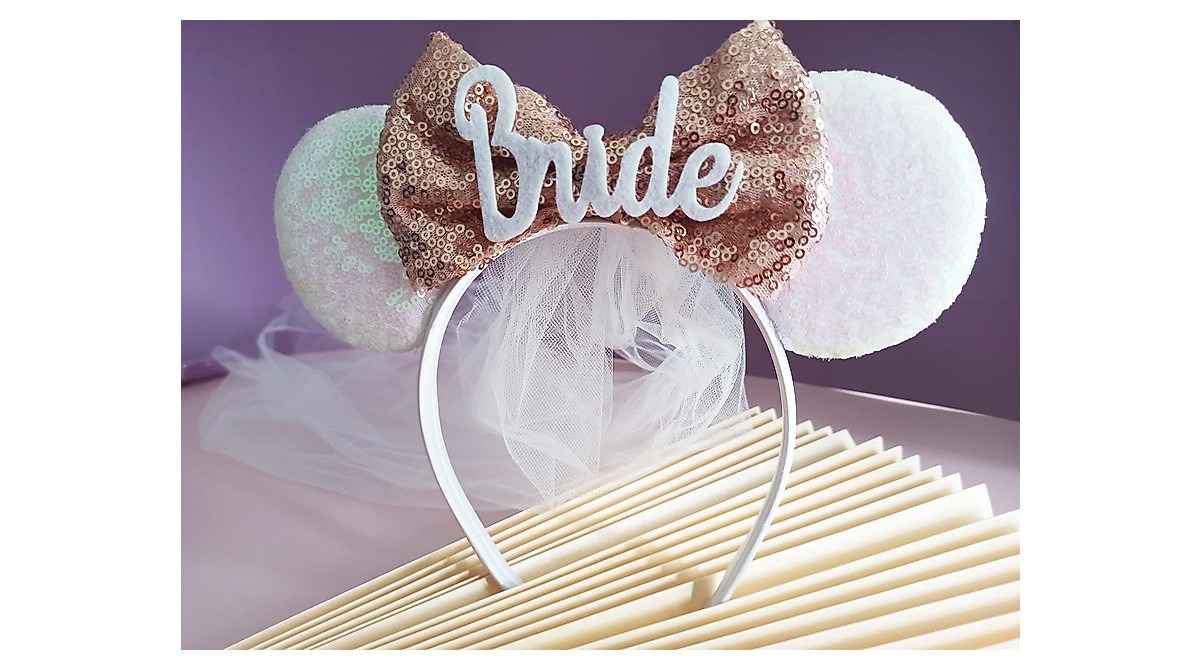 Elegant Bride To Be Minnie Ears Headband