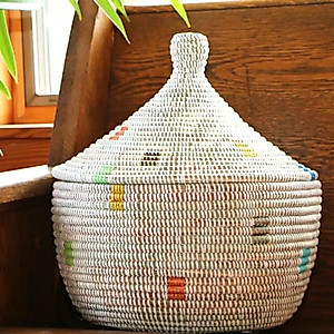 Senegalo Medium Bowl Basket Rainbow Blocks