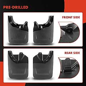 A-Premium Set of 4PCS Mud Flaps Splash Guards Mudguards Mudflaps with Hardware Kits Accessories Compatible with Toyota Tacoma 2023 Pickup, (not fit SR), with Fender Flares, Front LH RH & Rear LH RH