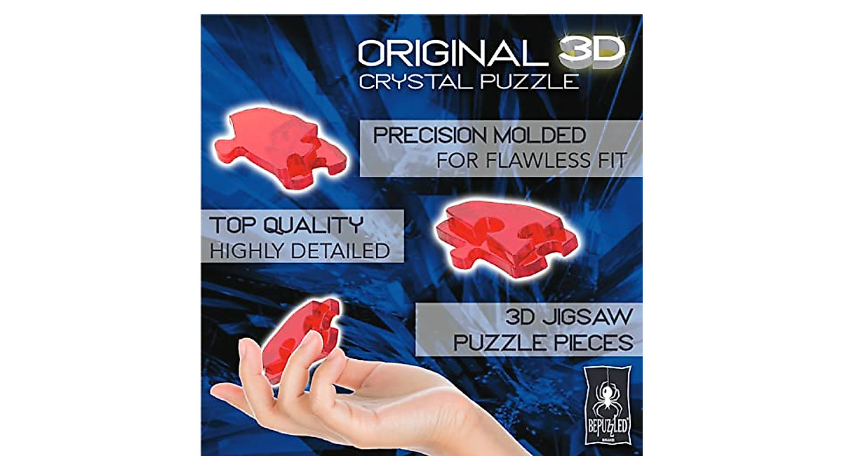 Original 3D Crystal Turtles Puzzle - Challenging Brain Teaser for Ages 12+