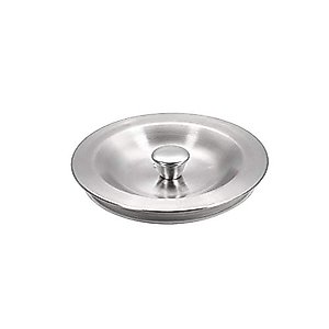 uxcell Kitchen Sink Drain Stopper Rubber Seal 80mm Stainless Steel Sealing Lid for Kitchen Sink