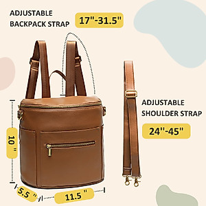 Diaper Bag Backpack Leather Diaper Bag with Hand Sanitizer Holder & Mini Diaper Bag