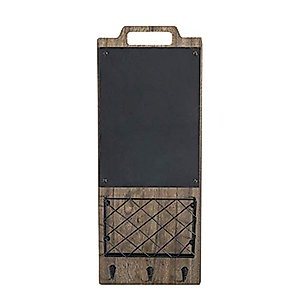 PIBM Stylish Simplicity Shelf Wall Mounted Floating Rack Wooden Message Board Chalkboards Multifunction Retro Style Grid Hook up Restaurant Signs,2 Sizes,2 Colors, Wood , 22.6x6.7x56.3cm