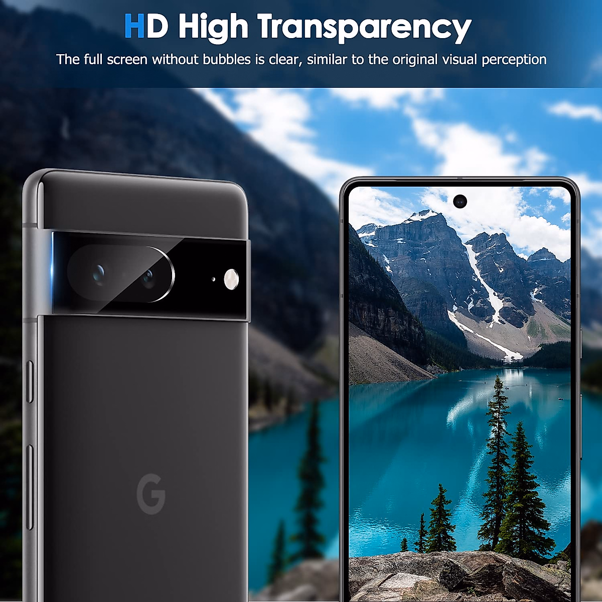 LYWHL [2+2 Pack] for Google Pixel 7 Privacy Screen Protector with Camera Lens Protector, Tempered Glass Anti-Spy Anti-Scratch 9H Hardness Film for Pixel 7 6.3” [Don’t Support Fingerprint Unlock]