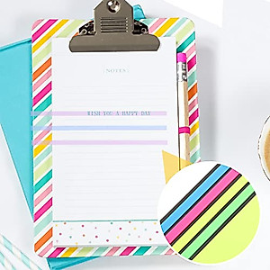 Tofficu 2 Boxes Sticky Note Pads Set Long Page Markers Index Tabs Colored Bookmarks Fluorescence Page Marker Style 2