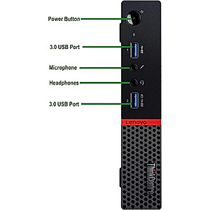 Lenovo ThinkCentre M700q Desktop Mini Computer Intel i5-6500T 4K, 32GB DDR4 RAM New 512GB SSD, Built-in AX210 Wi-Fi 6E, HDMI Win10 Pro, Wireless Keyboard with Touchpad, HTPC Combination(Renewed)