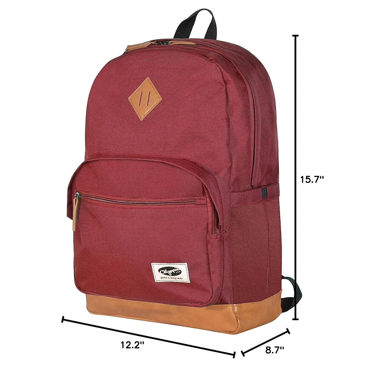 Olympia U.S.A. Element 18" Backpack Backpack, HEATHER GRAY