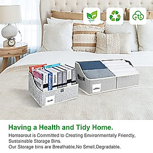 homsorout 3 packs small trapezoid storage bins, blended