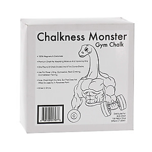 Gym Chalk (1 lb, 8 2oz Blocks) - Gymnastics, Rock Climbing, Power Lifting No Slip, No Moisture Chalk (1 LB)