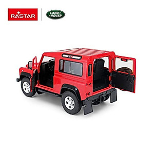 Rastar Radio Remote Control 1/14 Scale Land Rover Denfender Licensed RC Model Car (Red)
