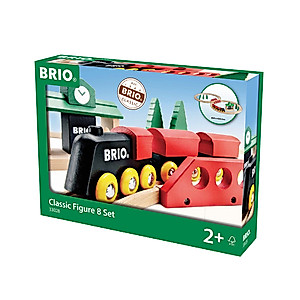 BRIO World - 33028 Classic Figure 8 Set - 22 Piece Wooden Toy Train Set with Accessories and Tracks | Enhances Creativity | Compatible Toys | FSC-Certified Wood | Perfect for Kids Age 2+