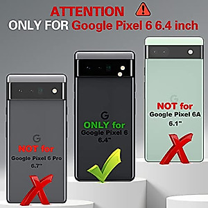 ANTSHARE for Google Pixel 6 Case with Screen Protector, Military Grade Dual Layer Shockproof Heavy Duty Protective Phone Case with Magnetic Kickstand Car Mount Holder for Pixel 6 5G 2021 6.4’’(Black)