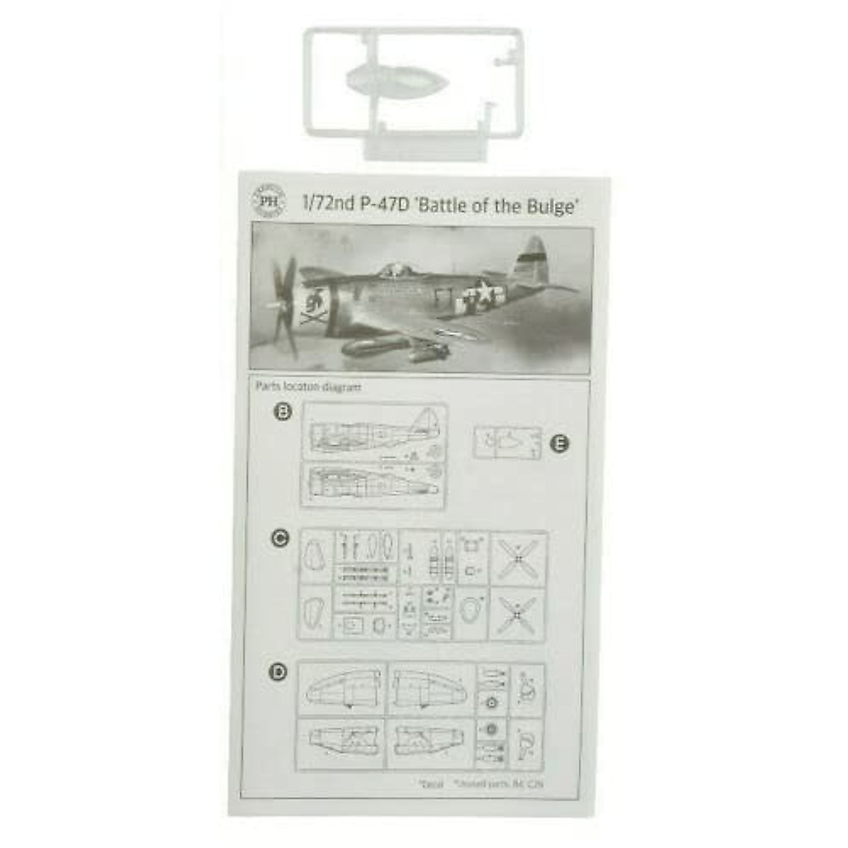 Premium Hobbies P-47D Battle of The Bulge 1:72 Plastic Model Airplane Kit 130V