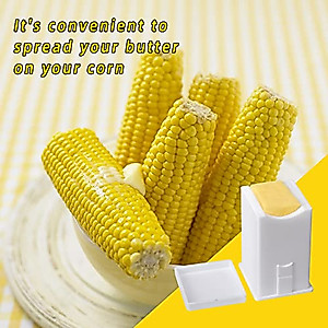 codree 3 PCS Butter Spreader Dispenser-Corn Butter Holder with Built-In Cover-Spreads Butter Dispenser on Waffles Toast Pancakes Bagels