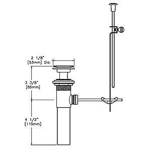 Builders Shoppe 2320TB Bathroom Faucet Vanity Sink Plastic Pop-Up Drain Assembly with Overflow Oil Rubbed Bronze Finish