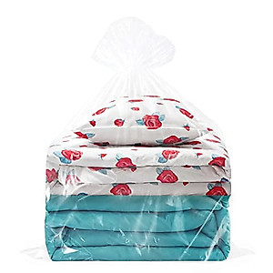 Xsourcer Clear Large Storage Bags, Pack of 6, 32 x 42" Dustproof Space Saver Bag, 1.6 Mil Jumbo Moistureproof Storage Bag, Waterproof Storage Bag for Humidifer, Floor Fan, Blanket, Comforter and More