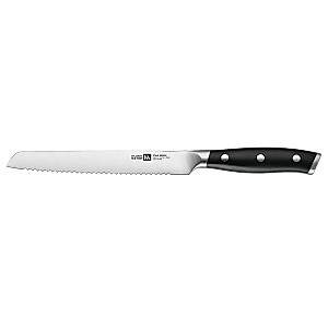 Klaus Meyer Stahl High Carbon Exclusive German Steel 6 inch Utility Serrated Knife (Black)
