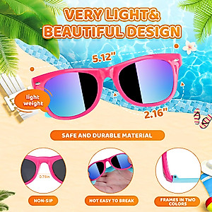 24 Pack Kids Sunglasses Bulk,Kids Sunglasses Party Favor,Neon Sunglasses with UV400 Protection,Boys Girls Age 3-8,Goody Bag Favors,Beach Pool Birthday Graduation Party Supplies,Great Gift for Kids