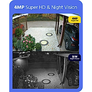 ANNKE CZ400 4MP PoE IP Audio Security Camera, PTZ CCTV Dome Camera with AI Human, 4X Optical Zoom, H.265+ Color Night Vision, Pan & Tilt, Auto Focus, RTSP, IP66 Waterproof for Outdoor