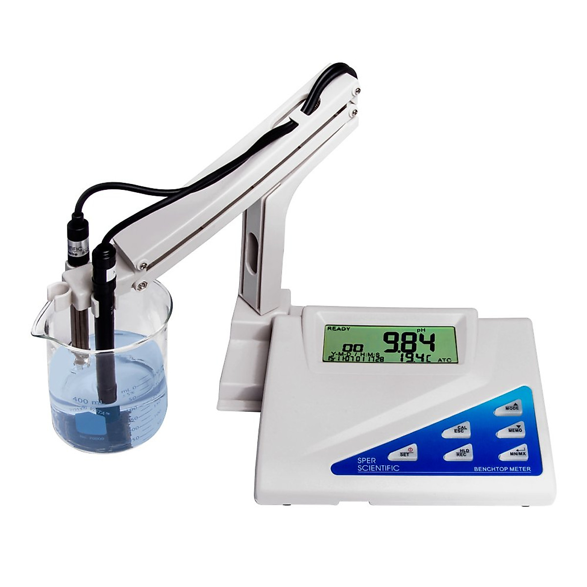 Sper Scientific Benchtop Water Quality Meter, 0 to 14 pH Range, +/- 0.02 Accuracy, 0.01 Resolution