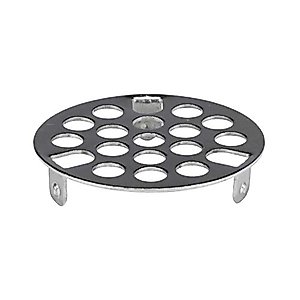 Danco 80062 9D000 1-5/8" Metal Drain Strainer, Chrome, Brass , White