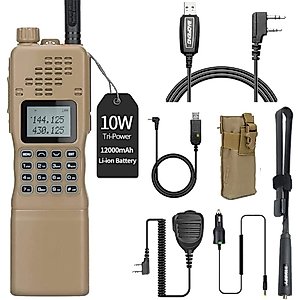 Baofeng AR-152 10W Ham Radio Powerful Handheld Tactical Two Way Radio with 12000mAh Battery and baofeng accessories Full Kit