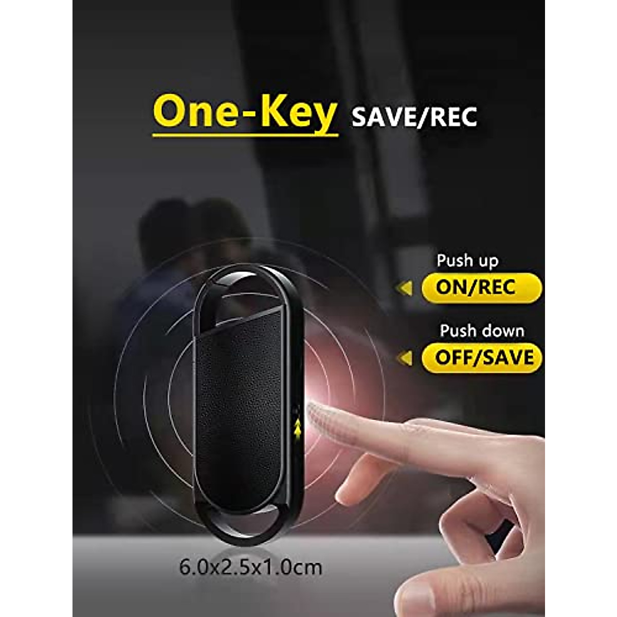 64GB Mini Voice Recorder, Voice Activated Recorder with Triple Noise Reduction, with 750 Hours Recording Capacity and 30 Hours Battery Time for Class Lecture, Interview, Meeting