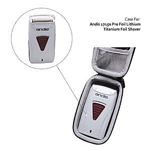 XANAD Hard Case for Andis TS-1 17235/17220 /17200/17150 /17155/17160 Pro Foil Lithium Titanium Foil Shaver - Travel Protective Carrying Storage Bag