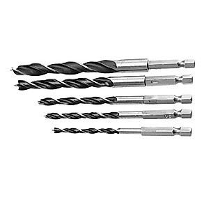 MUXSAM 5PCS Three Sharp Carbide Twist Chamfer Countersink Drill Bit Set Hole-Drilling Tool Kit 4/5/6/8/10mm