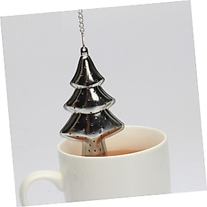 NOLITOY 2pcs Tea Ball Infuser Soup Strainer Stainless Steel Tea Infuser Tea Diffuser for Loose Tea Silver Tea Ball Metal Strainer Chic Tea Leaker Filter Ball Snap Christmas Tree